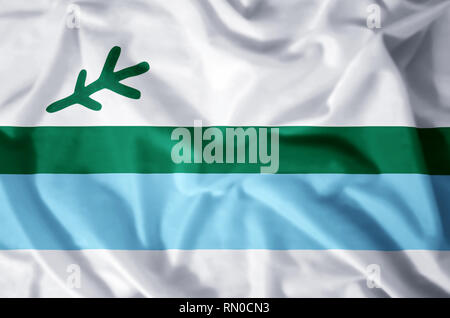 Labrador stylish waving and closeup flag illustration. Perfect for ...