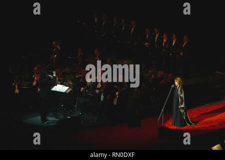 Lebanese singer Fairouz, born Nouhad Haddad, is shown performing on ...