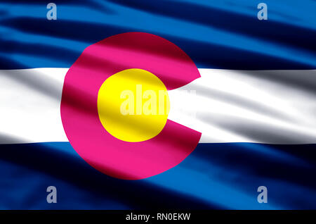 Colorado stylish waving and closeup flag illustration. Perfect for ...