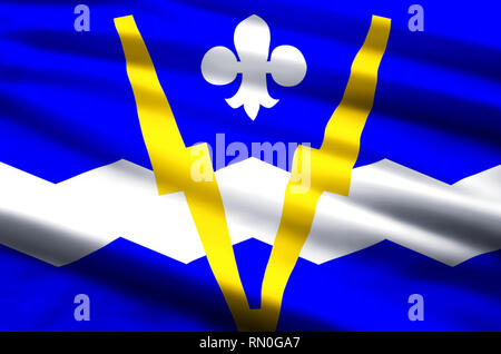 Shawinigan stylish waving and closeup flag illustration. Perfect for ...