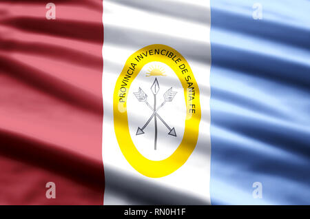 Santa Fe stylish waving and closeup flag illustration. Perfect for ...