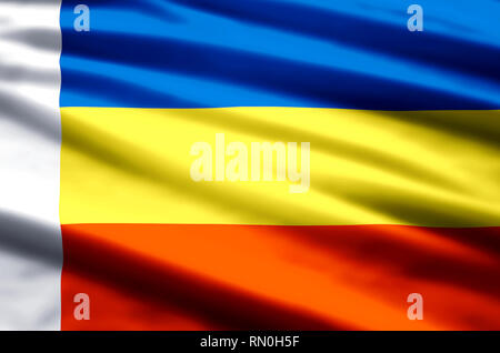 Rostov stylish waving and closeup flag illustration. Perfect for ...