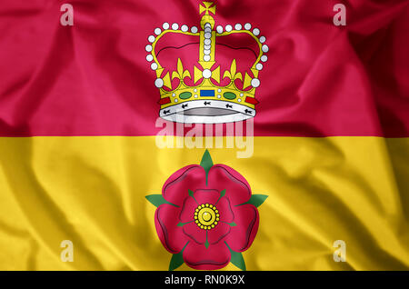 Hampshire stylish waving and closeup flag illustration. Perfect for ...