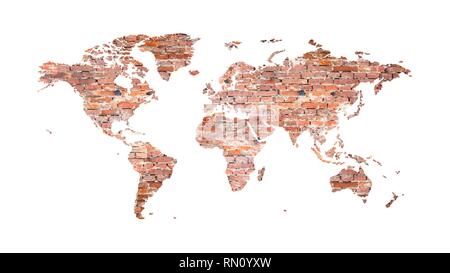 bricks world map Stock Vector Image & Art - Alamy