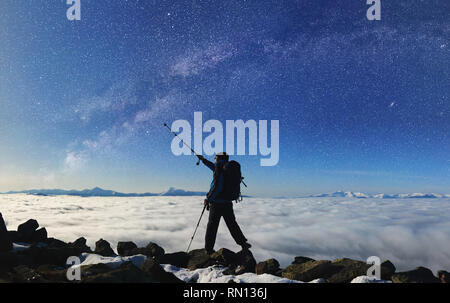 Blue Sky filled with white clouds Stock Photo - Alamy