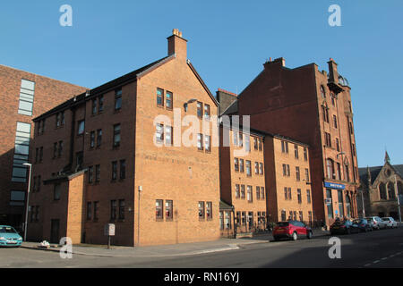 Traditional red sandstone tenements in Glasgow, Scotland, UK Stock ...