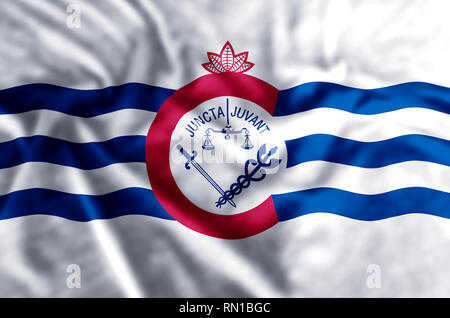 Cincinnati Ohio stylish waving and closeup flag illustration. Perfect ...