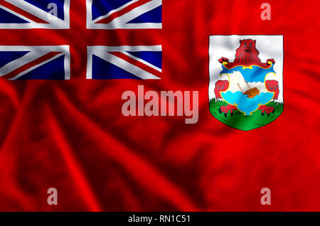 Bermuda stylish waving and closeup flag illustration. Perfect for ...
