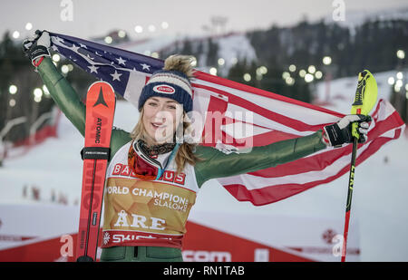 Are, Sweden. 16th Feb, 2019. Alpine skiing, world championship, slalom ...