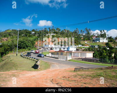 Ruta panoramica road in Puerto Rico. USA. this road is little used by ...
