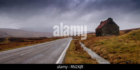 The remote Fainmore house beside the A832 "Destitution Road", built ...