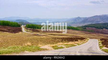 The long straight 18th century military road of General George Wade ...