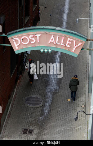 Seattle Post Alley, Washington State Stock Photo - Alamy