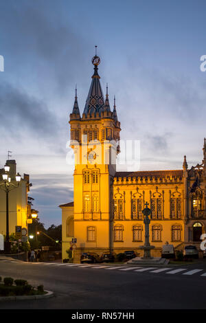 Sintra town at night, Portugal Stock Photo - Alamy
