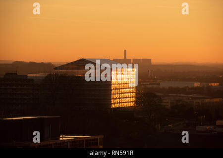 aerial view of Nottingham Castle and City Centre, UK Stock Photo - Alamy