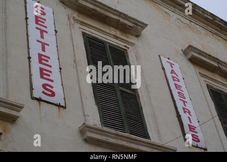 Vintage signs on shop, Valletta, Malta Stock Photo - Alamy