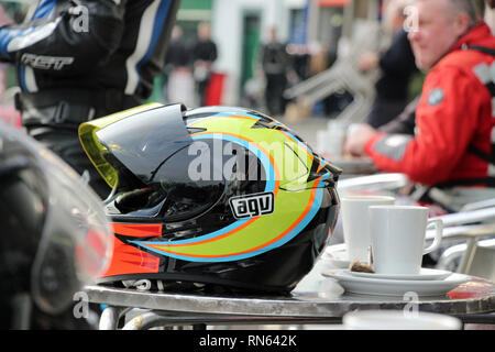 Motorcyclists in Matlock Bath, Derbyshire, England, U.K Stock Photo - Alamy