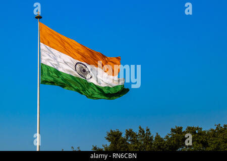The National Flag of India tricolor of deep saffron, white and green ...