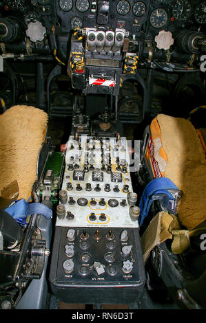Avro Vulcan bomber plane cockpit details, illustrating Cold War era ...