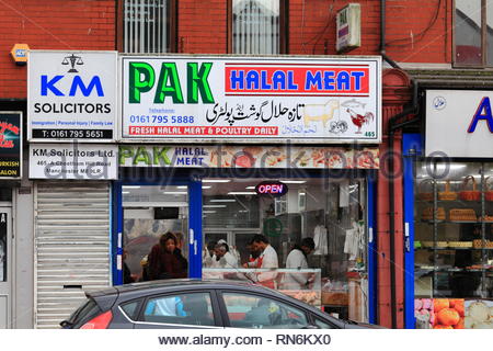 Halal butcher's shop in a U.K. city Stock Photo - Alamy