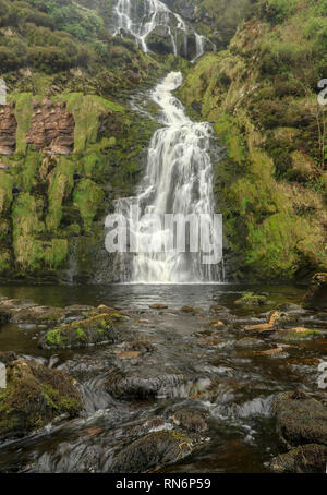 Assarancagh Waterfall, near Adara, County Donegal, Ireland. Maghera ...