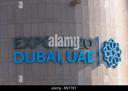 The Dubai Expro 2020 advertising on the Dubai Municipality on Baniyas ...