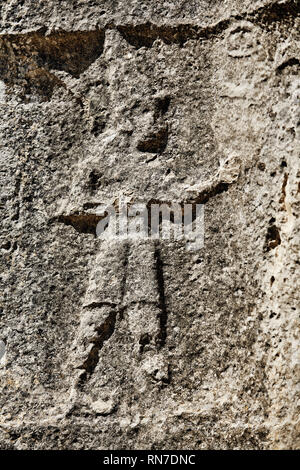 Procession of male gods in the 13th century BC Hittite religious rock ...