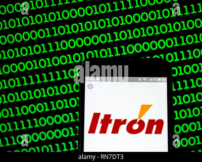Itron, Inc. company logo seen displayed on smart phone Stock Photo - Alamy