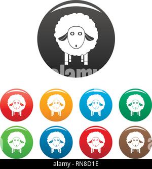 Scared sheep icon. Simple illustration of scared sheep vector icon for ...