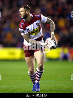 Wigan Warriors' Zak Hardaker during the Betfred Super League match at ...