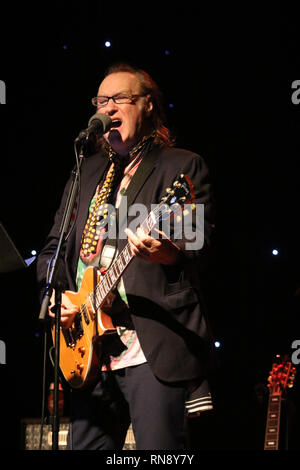 English musician Dave Davies performing with The Kinks at the Lyceum ...