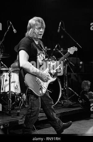 Drummer Tom Curiale of the Rick Derringer band is shown in action ...