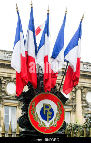 Tricolor cocarde, Paris, France Stock Photo - Alamy