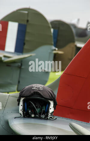 Royal Air Force Aircraft tails on display at IAT Fairford. GAV Stock ...