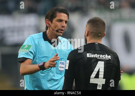 German Football association (DFB) referee Michael Kempter sits behind ...