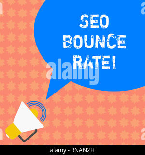 Writing note showing Seo Bounce Rate. Business photo showcasing Search ...