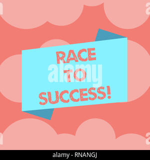 Writing note showing Race To Success. Business photo showcasing ...