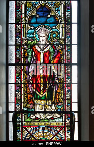 Stained Glass Window, St Patricks Cathedral; Dublin, Ireland Stock ...