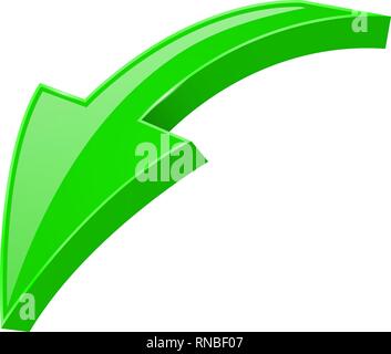 Green down arrow. 3d sign Stock Vector Image & Art - Alamy