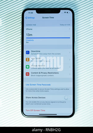 iPhone X - Front view / screen of the newest iPhone in Apple's line up ...