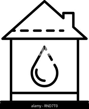 Water supply installation black line icon. Pictogram for web page Stock ...