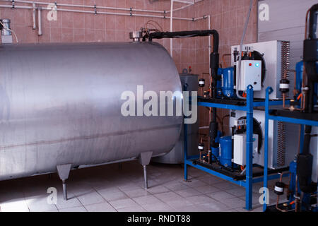 Equipment on the farm for processing, storing and cooling cow's milk ...