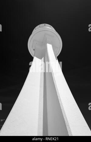 White lighthouse in Littlehampton, West Sussex, England, UK Stock Photo ...