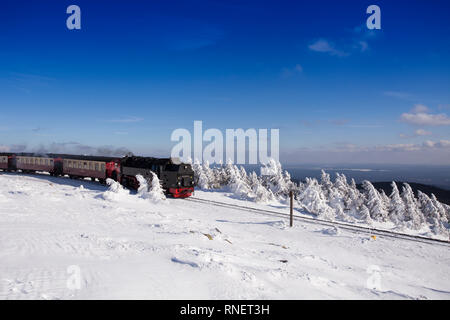 Winter on Mt Brocken in the Harz, Brocken Hotel, Blocksberg Mountain ...