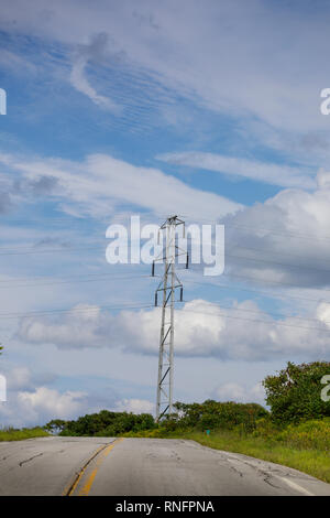 High voltage lines, Fulton County, New York State Stock Photo - Alamy