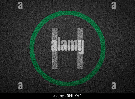 Heliport top view texture background Stock Photo - Alamy