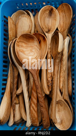 Wooden spoons at the fair Stock Photo - Alamy