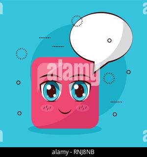 square face anime emoji Stock Vector Image & Art - Alamy