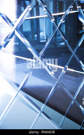 Glass, mirror reflection shapes and shadows. Close-up details Stock ...
