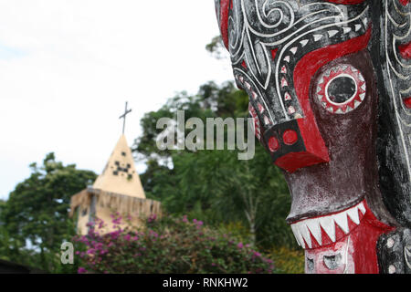 Batak Mask - Samosir Island, Lake Toba, Sumatra Stock Photo - Alamy